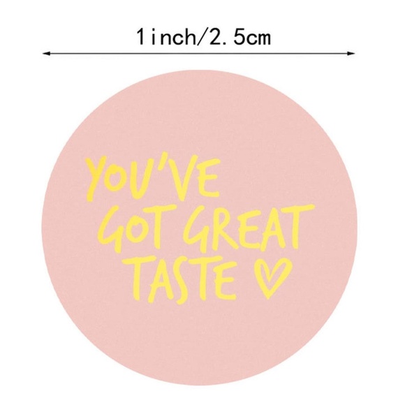 Design | Youve Got Great Taste Stickers Set Of 10 1 Stickers Pink Gold ...